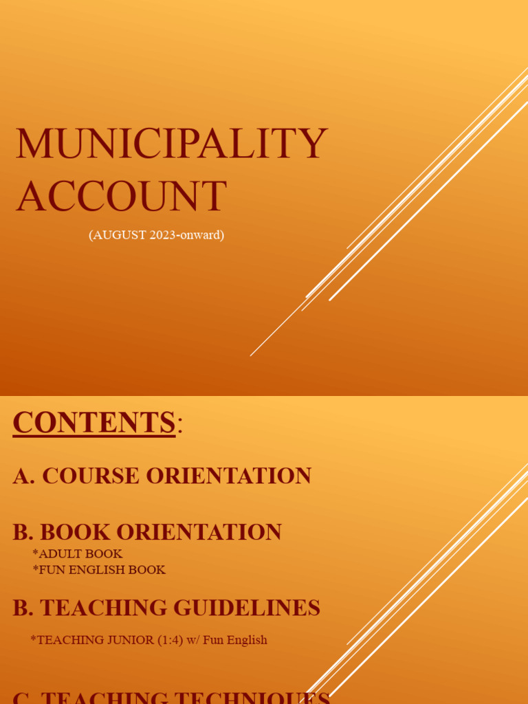 Ppt. Municipality Account | PDF | Phonics | Vocabulary