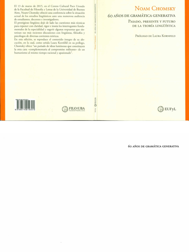 Chomsky 60 Años de Gramatica Generativa 1 | PDF