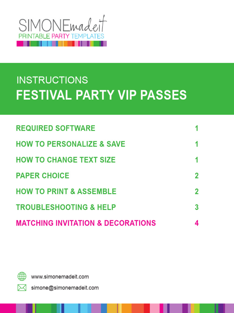 Festival VIP Pass Instructions READ FIRST | PDF | Computer File ...