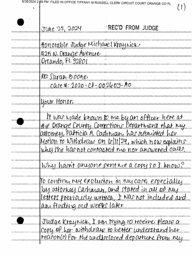 Court Correspondence Filed by Judge Kraynick | PDF | Technology ...