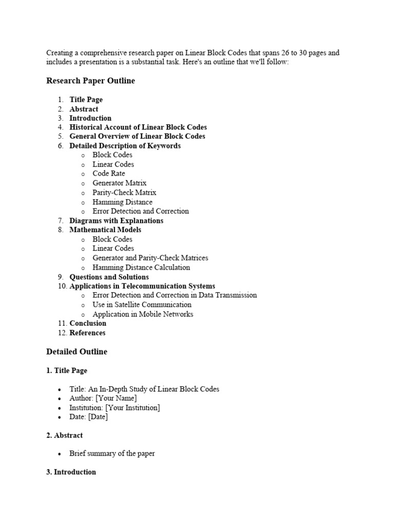 Linear Block Codes: Research Overview | PDF | Code | Error Detection And Correction