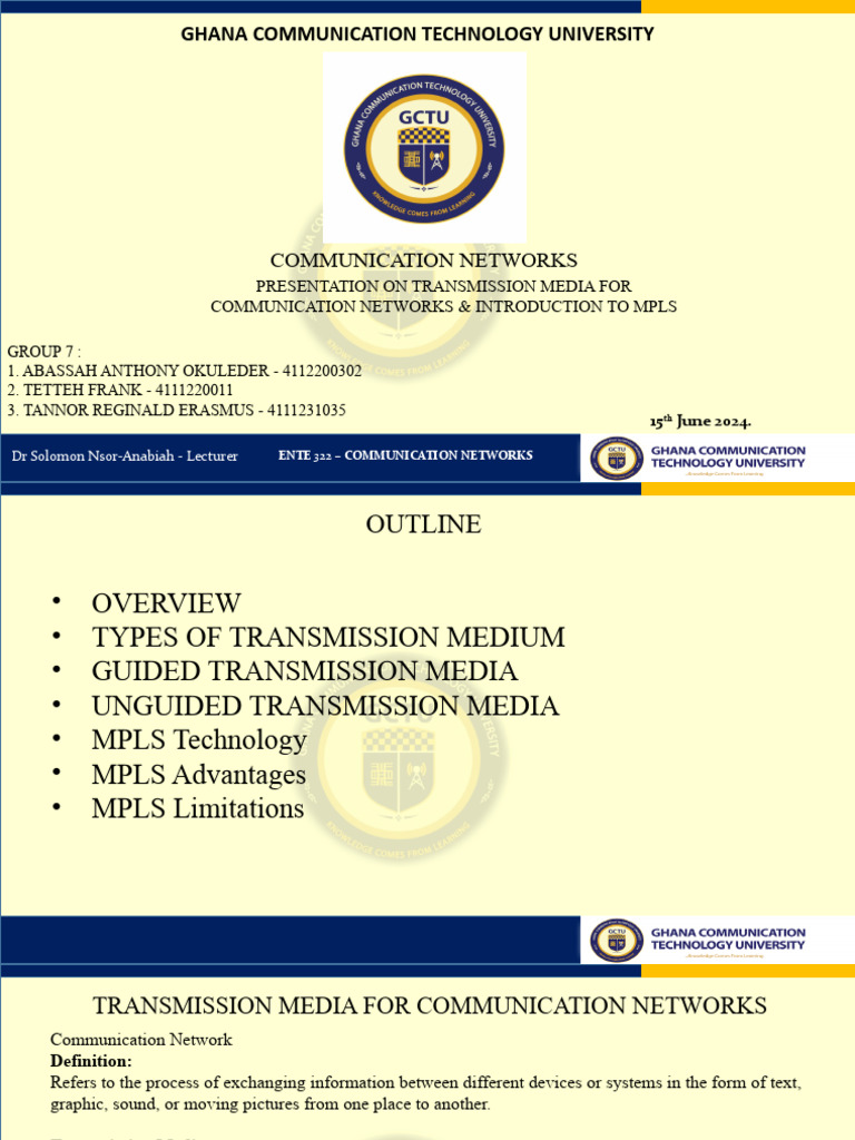 Group 7 Communication Network | PDF | Transmission Medium | Multiprotocol Label Switching