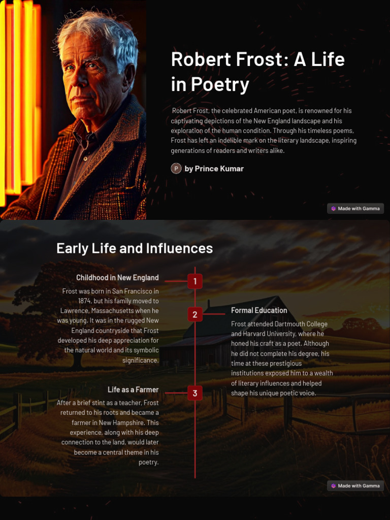 Robert Frost A Life in Poetry | PDF | Poetry | Landscape