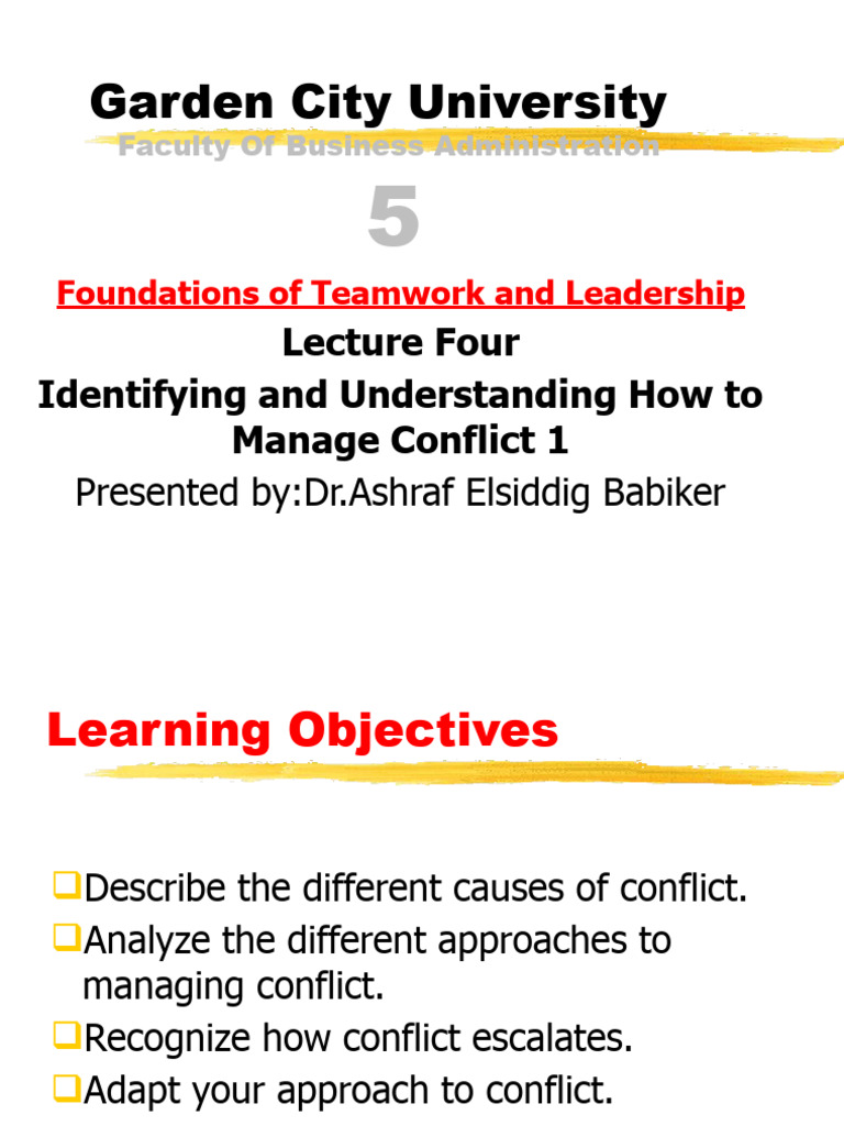 Lecture 4 Leadership | PDF | Conflict (Process) | Psychology