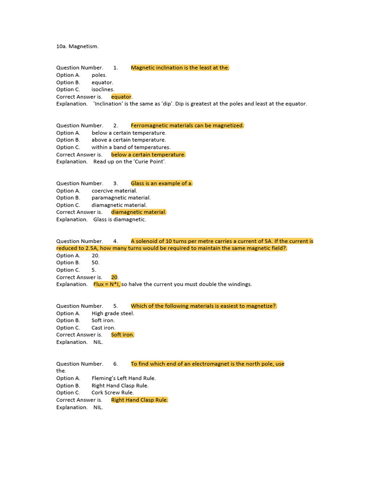 Module 3 Topic 10a | PDF | Magnetism | Magnet