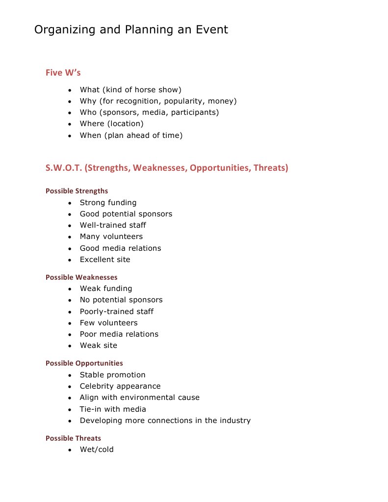 Organizing An Event | PDF | Business | Social Science