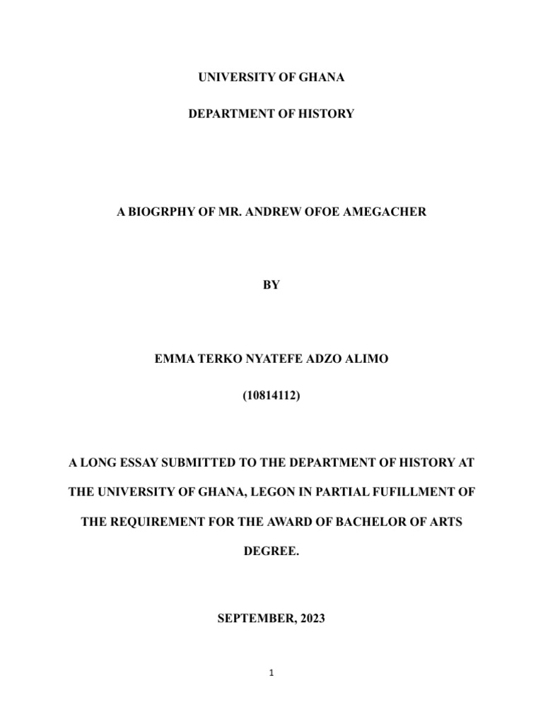 Biography of Mr. Amegatcher-1 | PDF | Defamation | World Intellectual ...