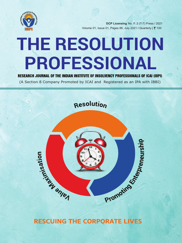 The Resolution Professional July 2021 | PDF | Insolvency | Liquidation