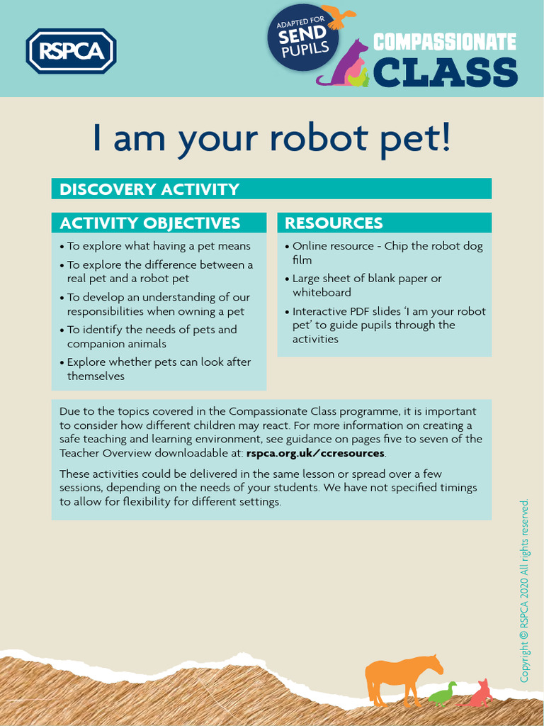 Caring For Pets Teacher Notes (SEN) | PDF | Pet | Thought