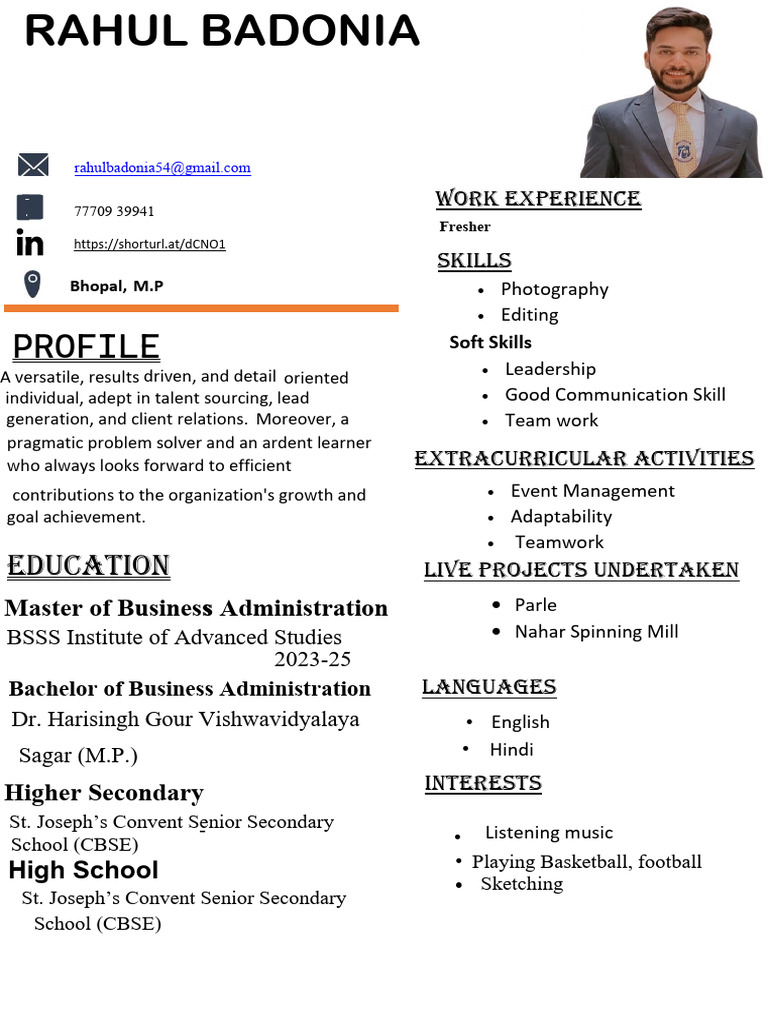 Rahul CV | PDF