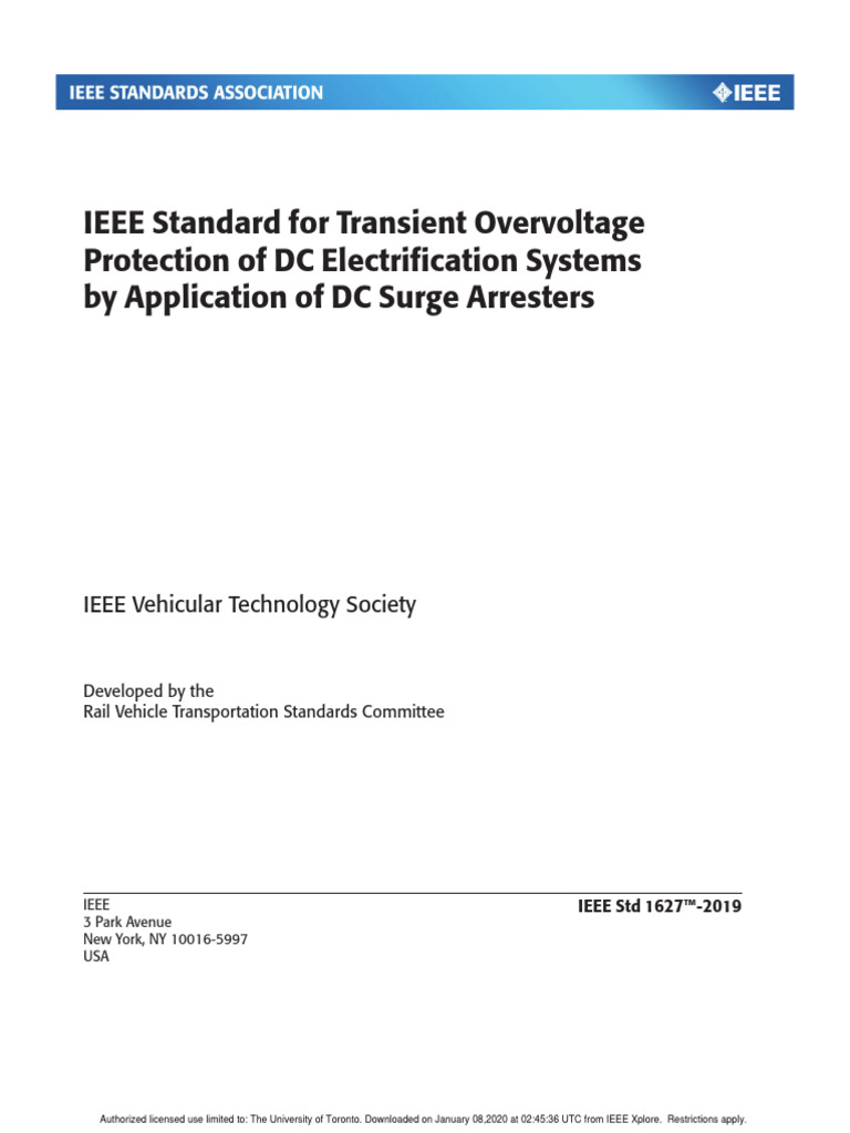 Ieee Standard for Transient Overvoltage Protection of Dc Electri | PDF | Electrical Engineering ...