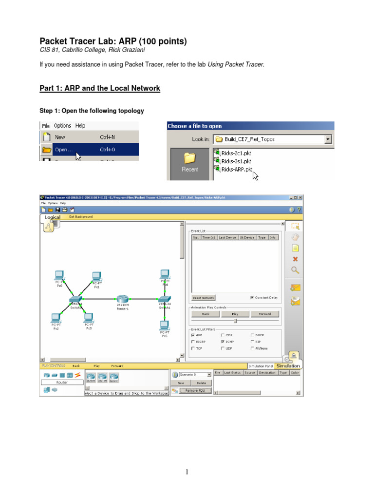 Packettracerlab Arp 1707 | PDF | Router (Computing) | Network Layer Protocols
