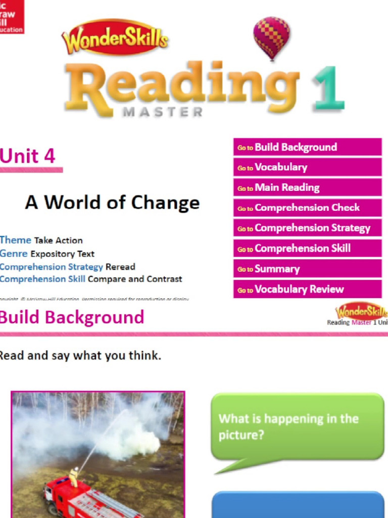 Wonderskills Reader Master 1 Unit 4 | PDF