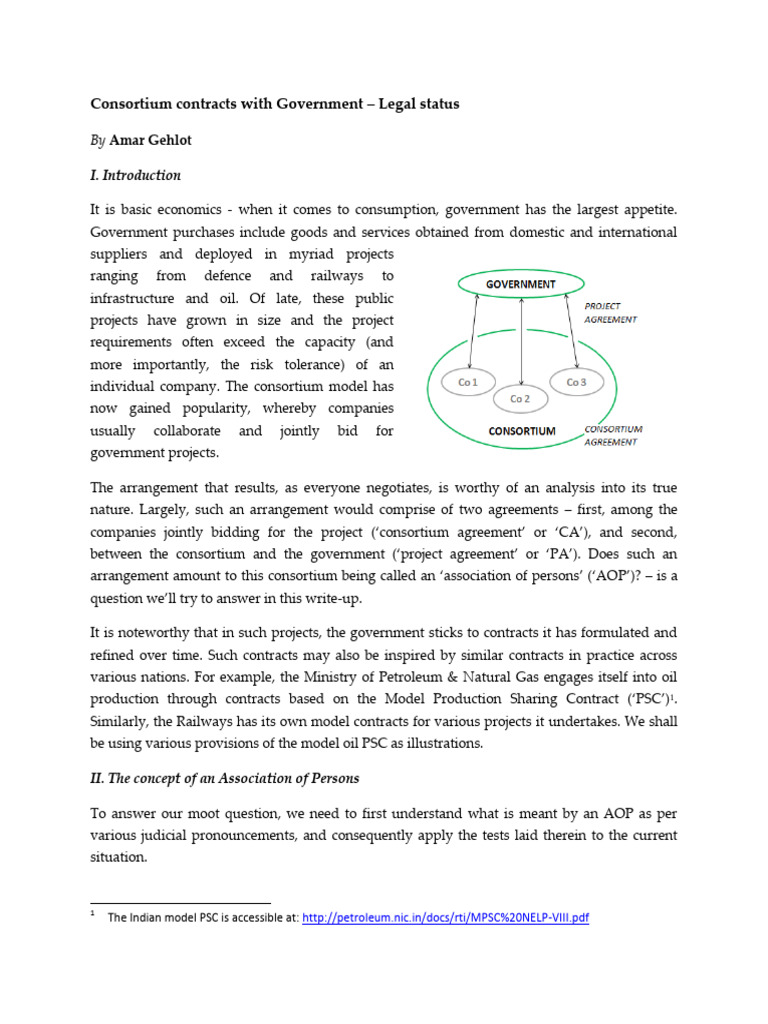 Consortium contracts | PDF | Consortium | Income Tax