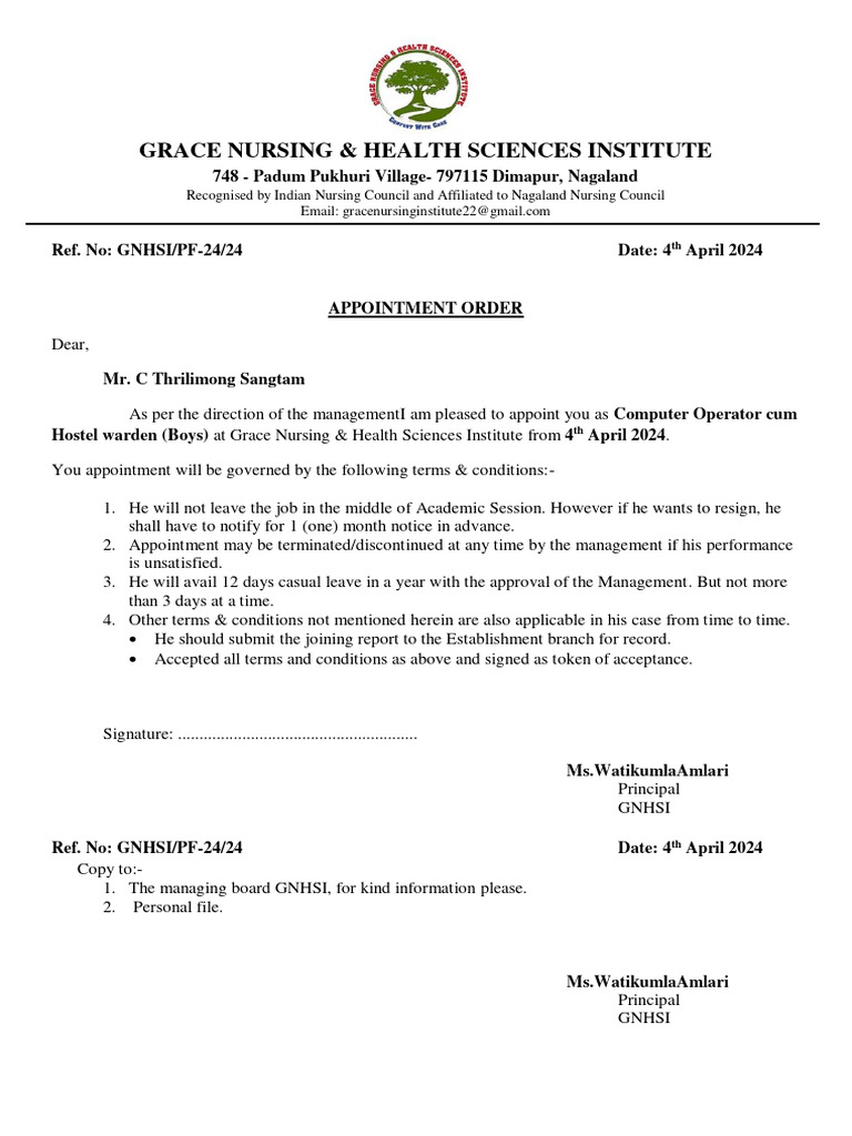 Appointment Order | PDF