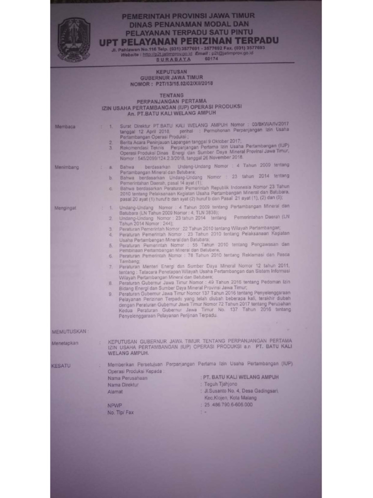 IUP OP PENDUKUNG | PDF