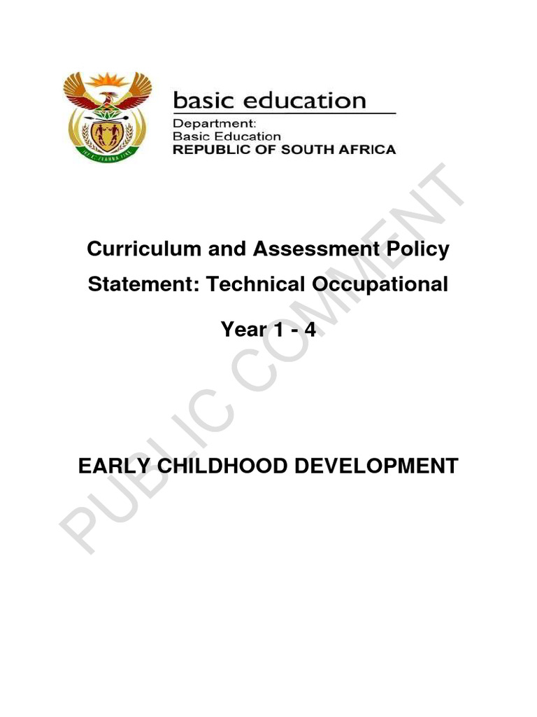 Early Childhood Development | PDF | Learning | Curriculum