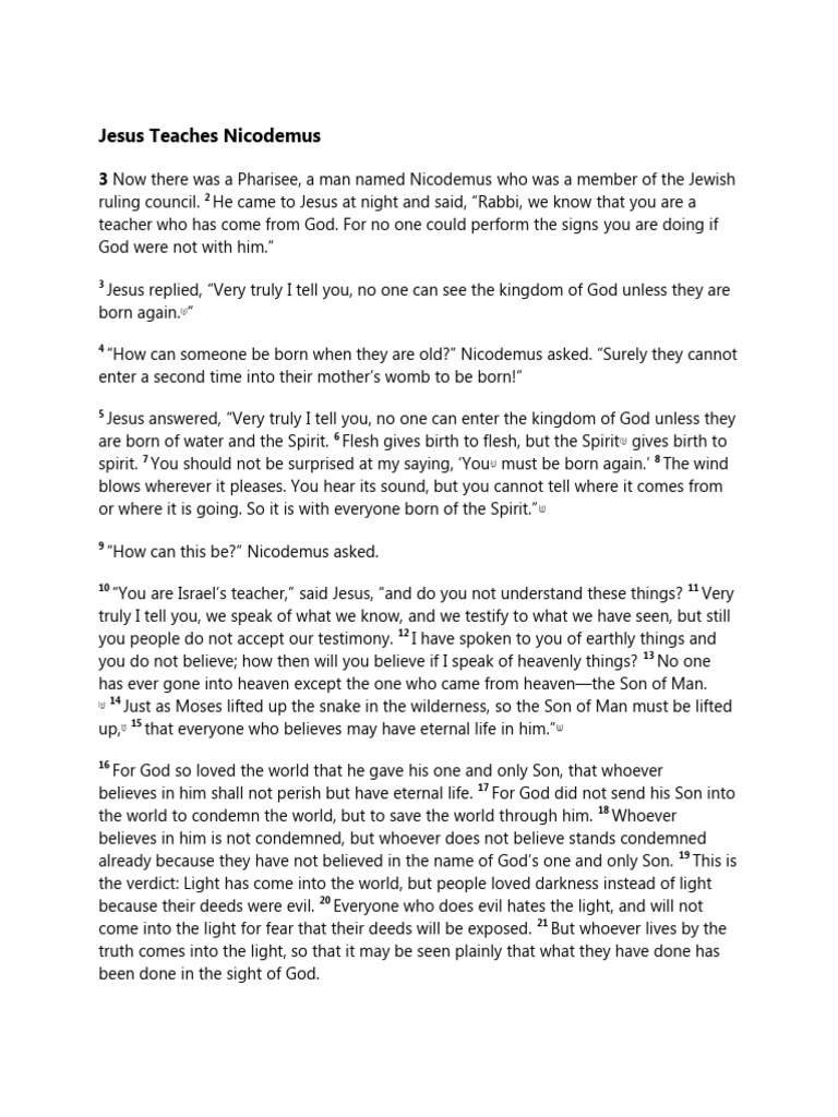 John 3 | PDF | Jesus | Born Again