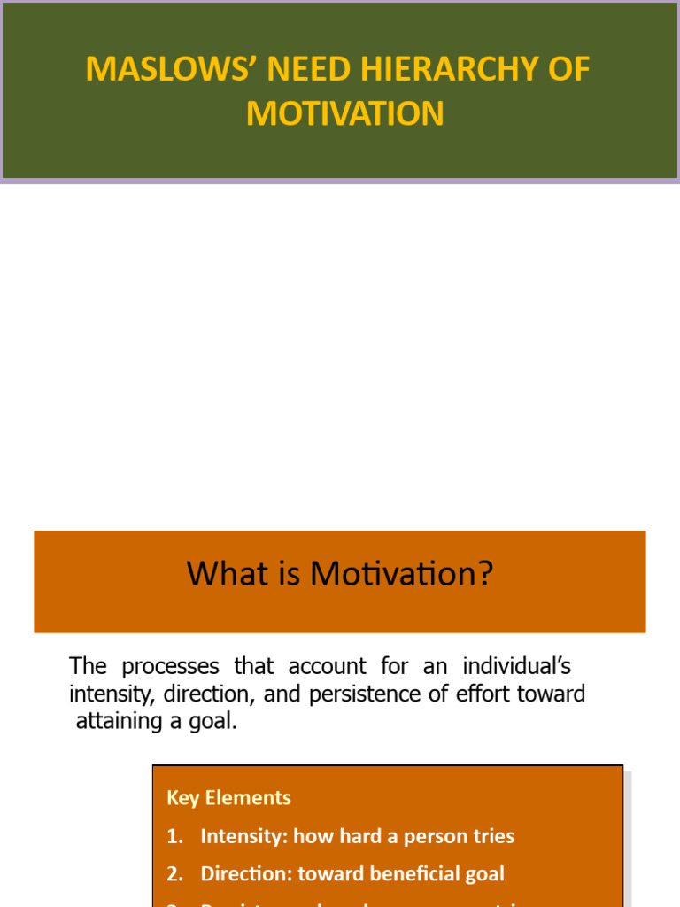 Unit-4 Maslow's Theory of Motivation | PDF | Self Esteem | Psychological Schools