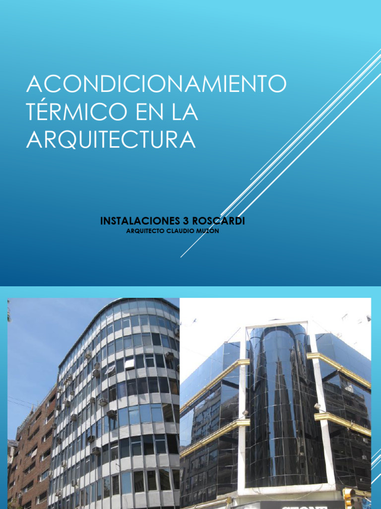 Acondicionamiento Térmico en La Arquitectura Introducción | PDF | Tecnología energética | Gases