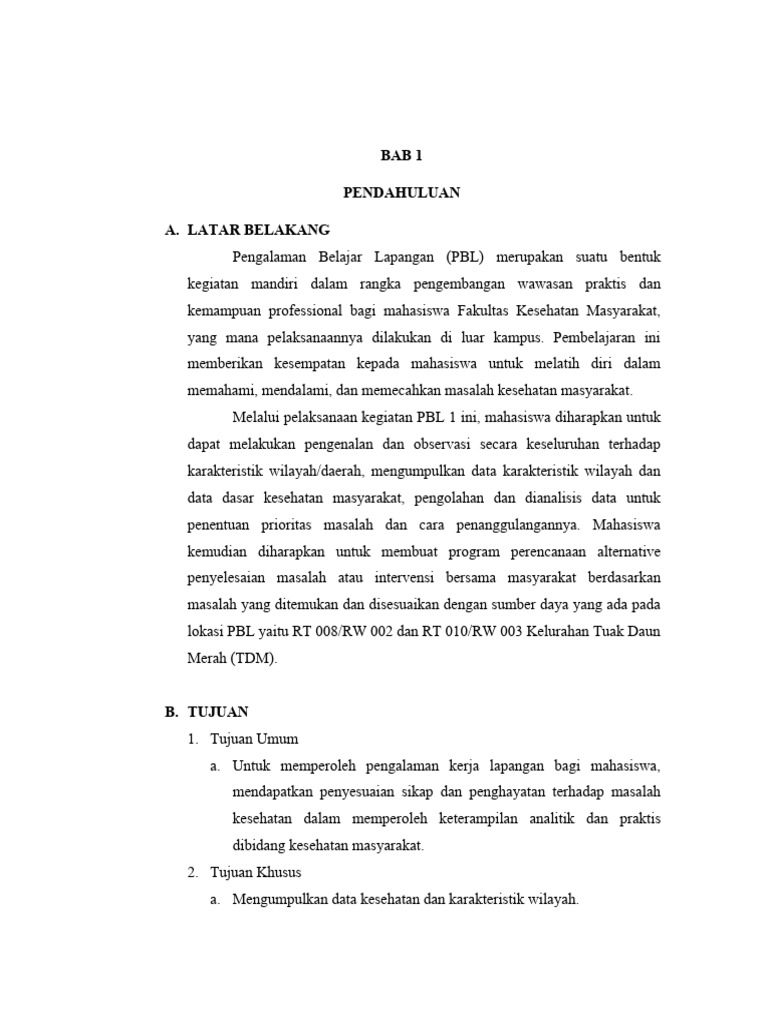 Bab 1 Laporan PBL | PDF