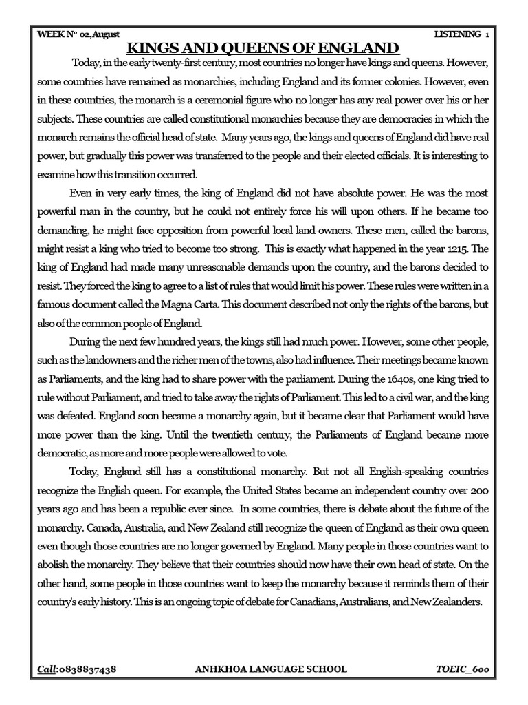 19 Kings and Queens of England | PDF | Monarch | Monarchy Of The United ...