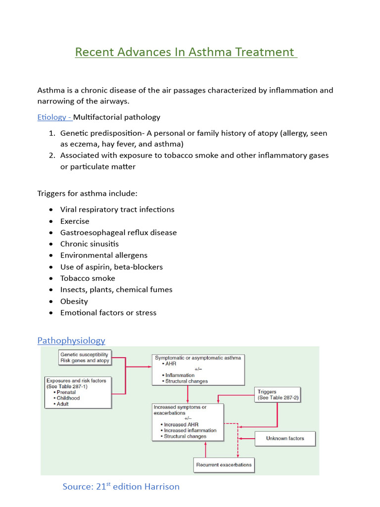 Bronchial Asthma - Recent Advances | PDF | Asthma | Allergy