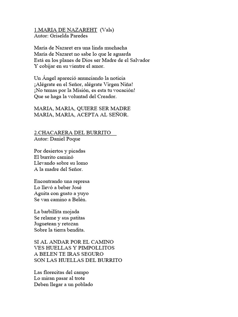 Letras | PDF | María, madre de Jesús | Reyes Magos