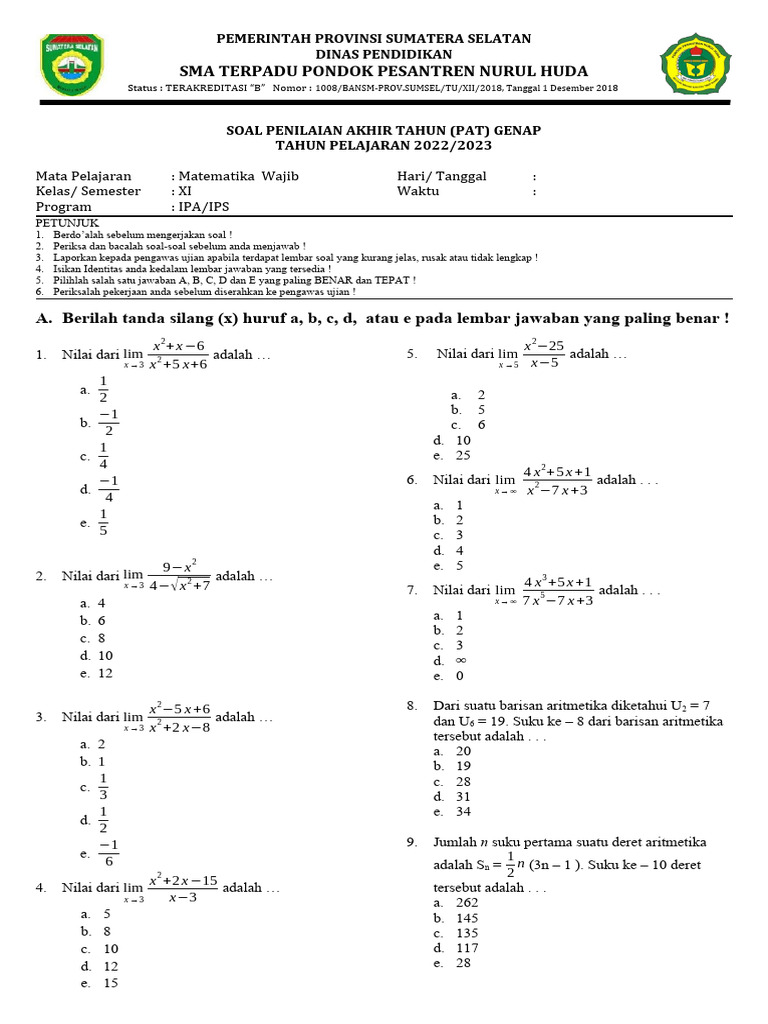 MTK Wajib XI IPA, Ips 2023 | PDF