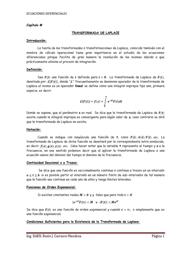 Transformadas 24 | PDF | Transformada de Laplace | Integral