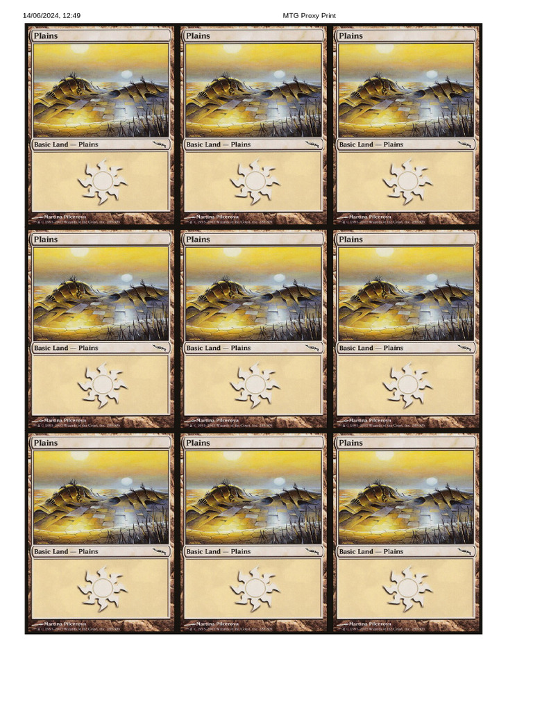MTG Proxy Print Guide | PDF