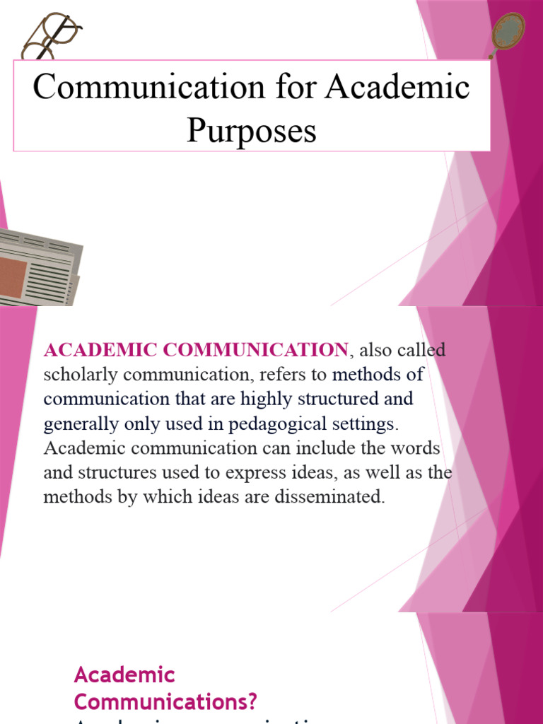 Communication For Academic Purposes | PDF
