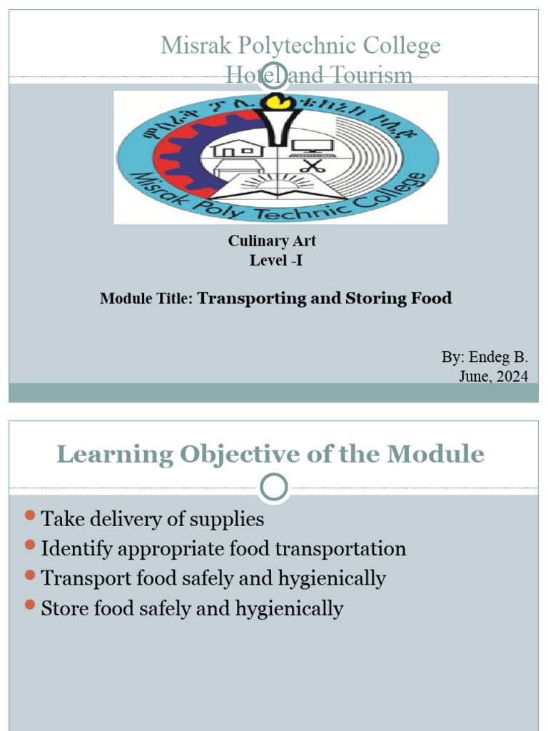 Food Transportation and Storage Guide | PDF | Refrigerator | Vegetables