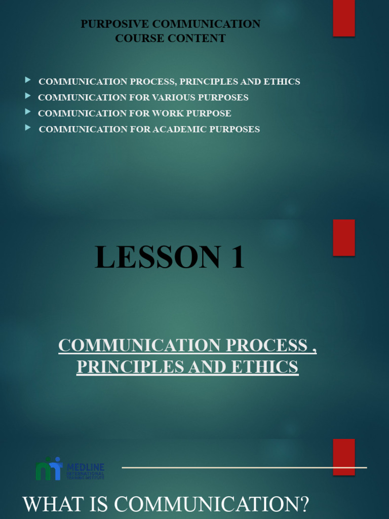 Purposive Communication pptCGVStudents 4 | PDF | Communication | Nonverbal Communication