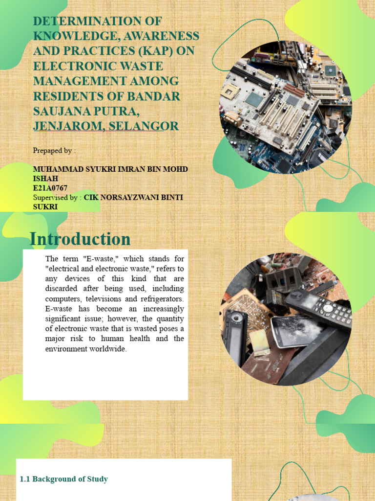 Electronic Scrap Recycling Campaign by Slidesgo | PDF | Electronic ...