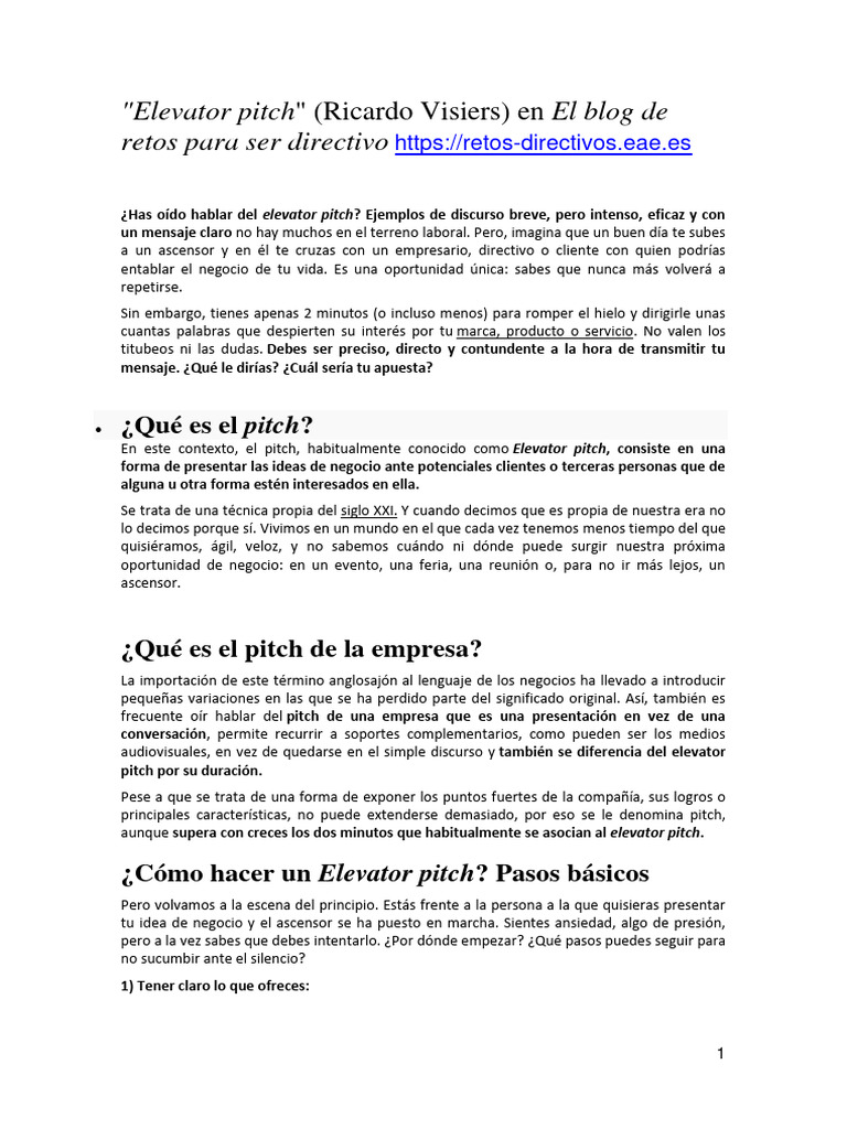 Elevator Pitch 28parte 6 Cuaderno de Bitacoras 29 - 20190712130640 ...