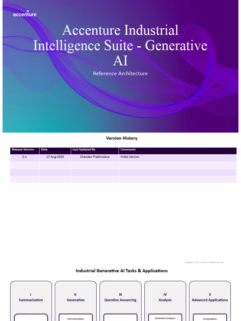 Accenture Industrial Intelligence Suite Generative AI Reference ...
