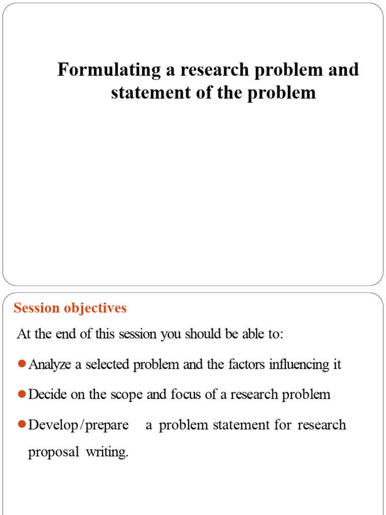 Formulating a Research Problem Statement | PDF | Science | Methodology