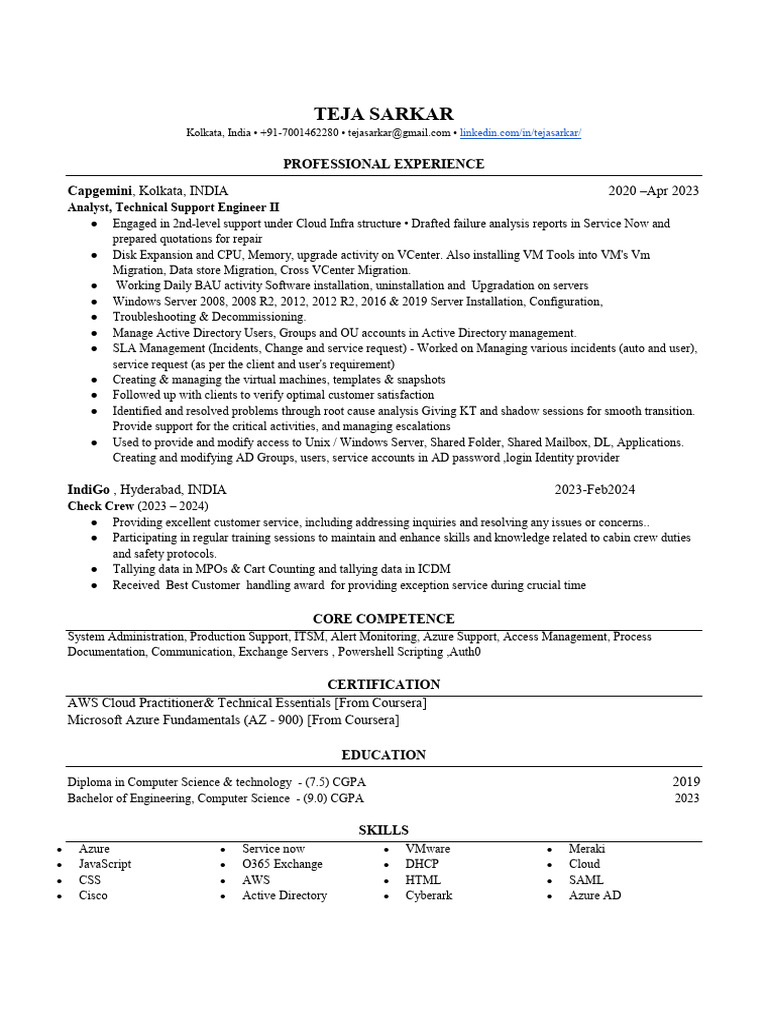 Resume 1718099699 | PDF | Active Directory | User (Computing)