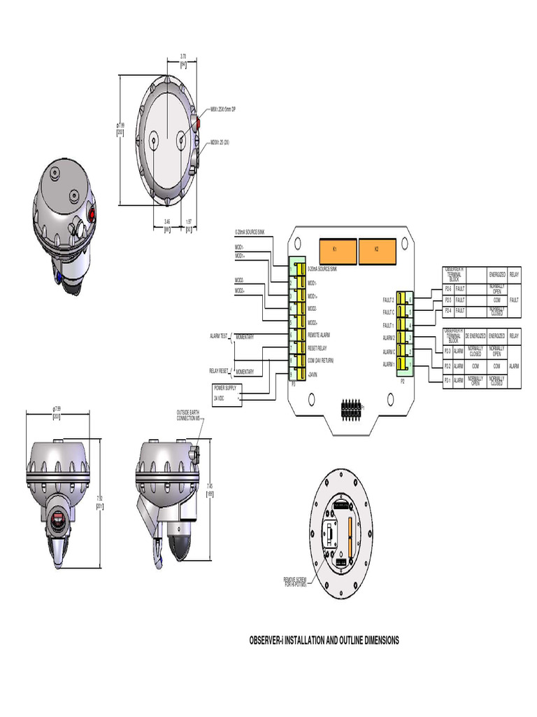 Gassonic Observer-I - Drawing SHEMA D4INSTTALATION | PDF | Electrical ...