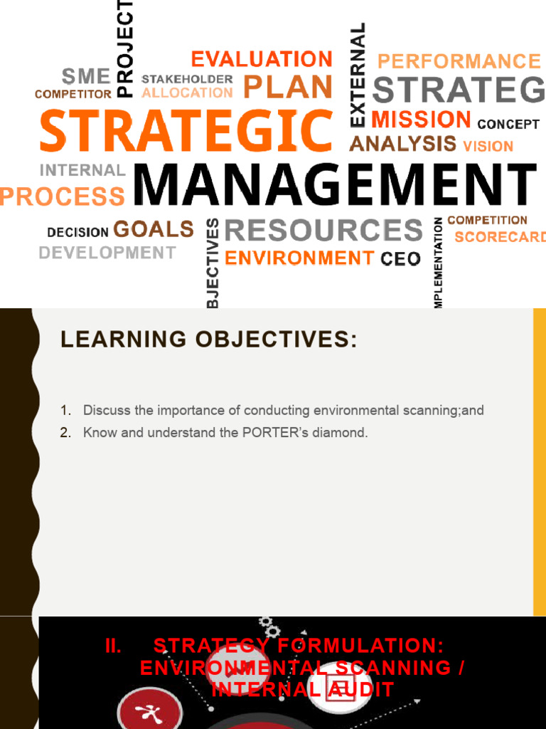 2_Strategy-Formulation_Environmental Scanning and Internal Audit | PDF ...