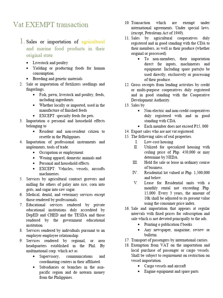 Vat Exemption | PDF | Value Added Tax | Economies