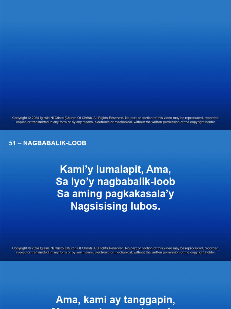 HymnLyrics Weekend 09june2024 TAGALOG | PDF