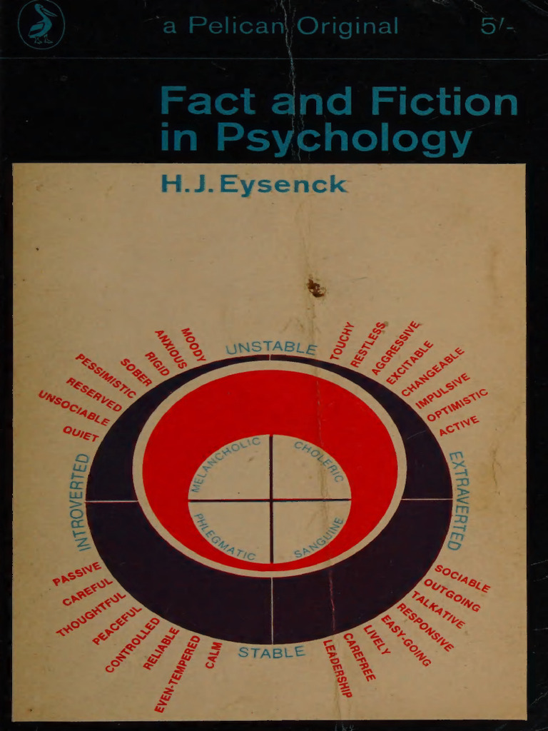 Fact and Fiction in Psychology - Eysenck, H - J - (Hans Jurgen), 1916 ...