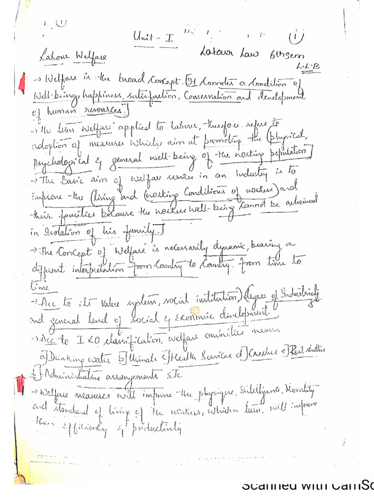 Labour Law 2 Notes Part 1 | PDF