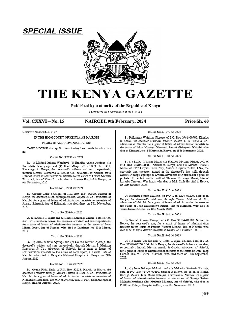 Vol - CXXVI-No .15 | PDF | Probate | Executor