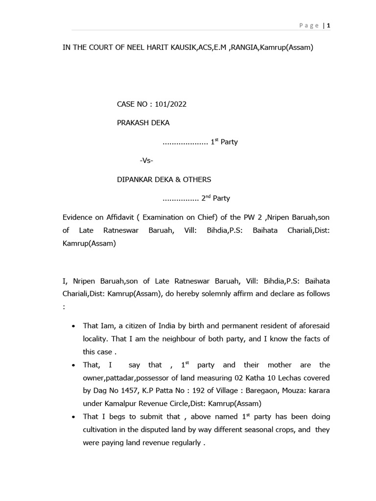 145 witness affidavit | PDF | Justice | Crime & Violence