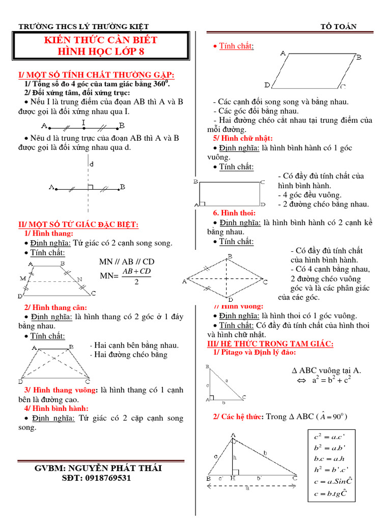 LÝ THUYẾT HH 8 | PDF
