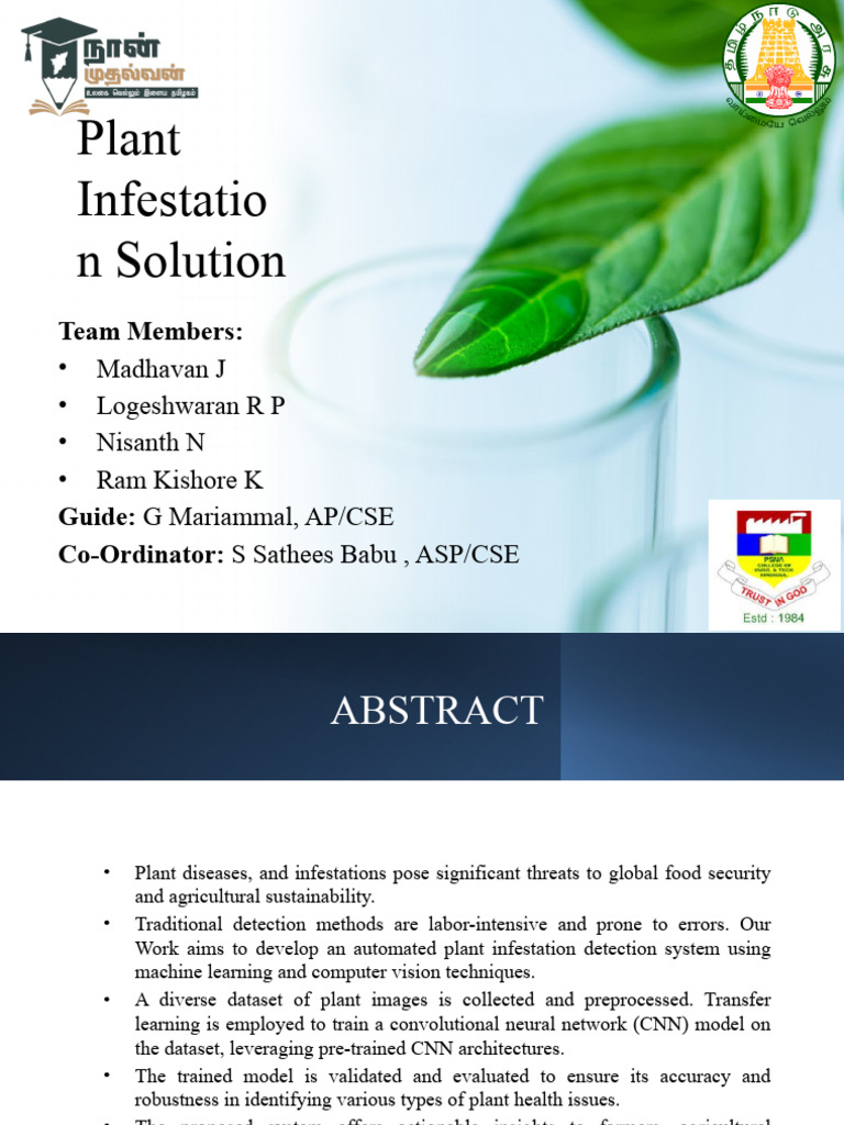 Plant Infestation Solution - Naan Mudhalvan | PDF | Deep Learning ...