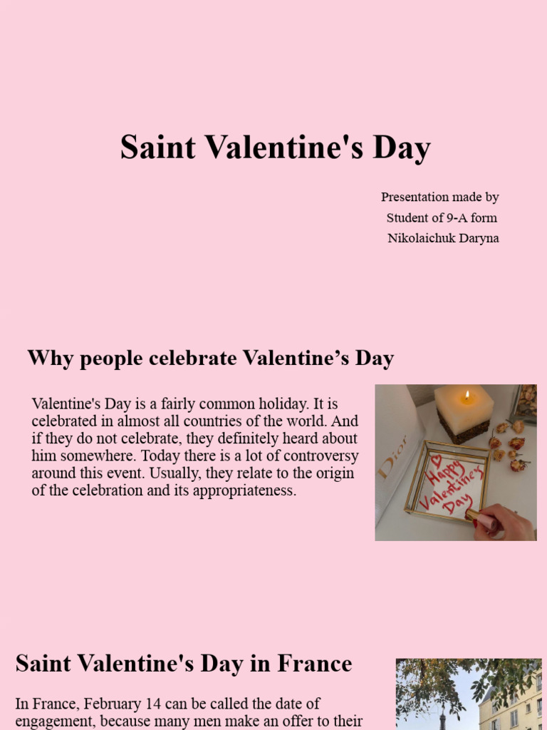 Valentine's Day Celebrations Worldwide | PDF | Valentine's Day